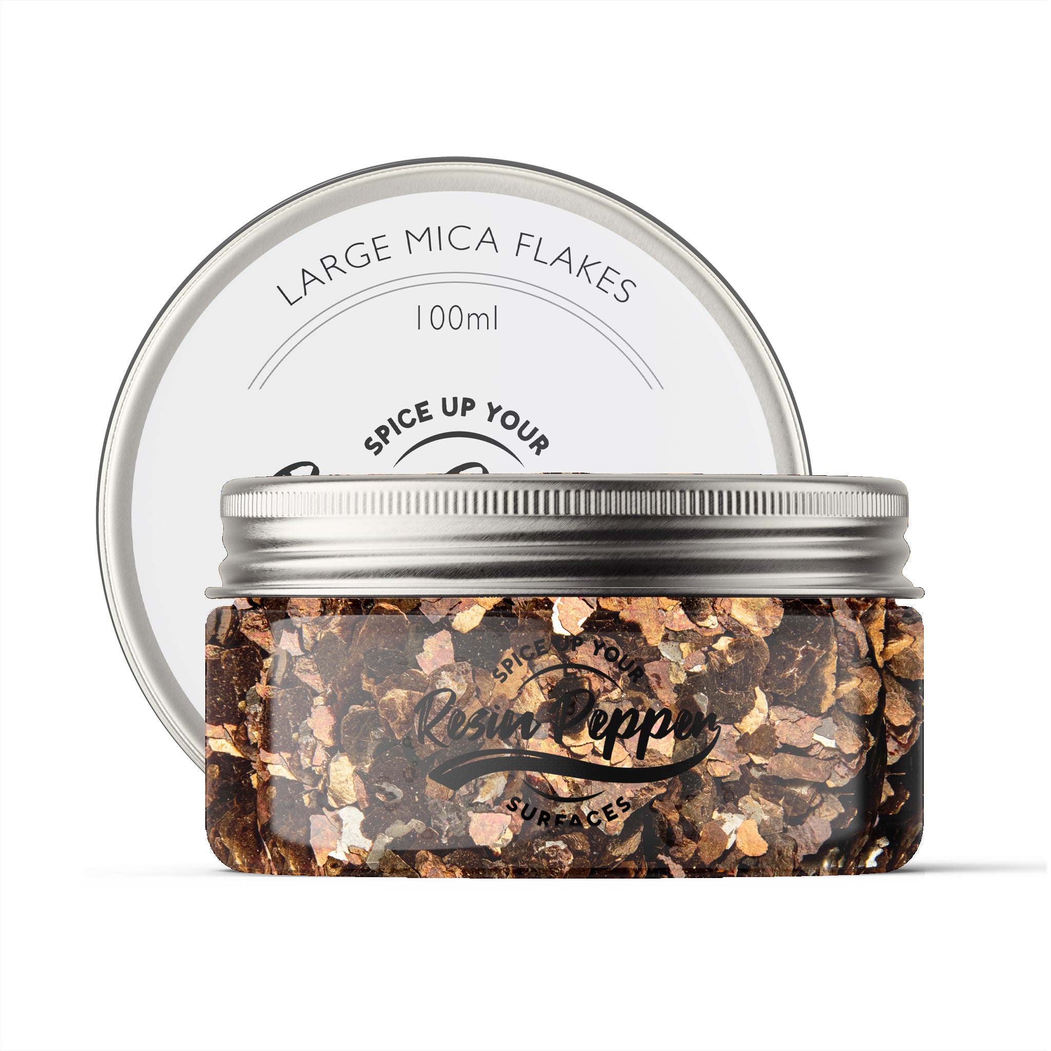 Large Mica Flakes, Bronze – Resin Pepper